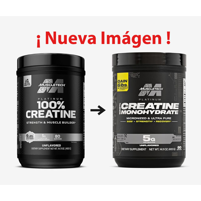 Creatina Platinum 400grs + Shaker original Muscletech